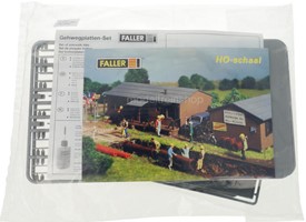 Faller 180597 H0 - Bouwkeet met Trottoirplaten (Poly Bag) ETS Modelspoor