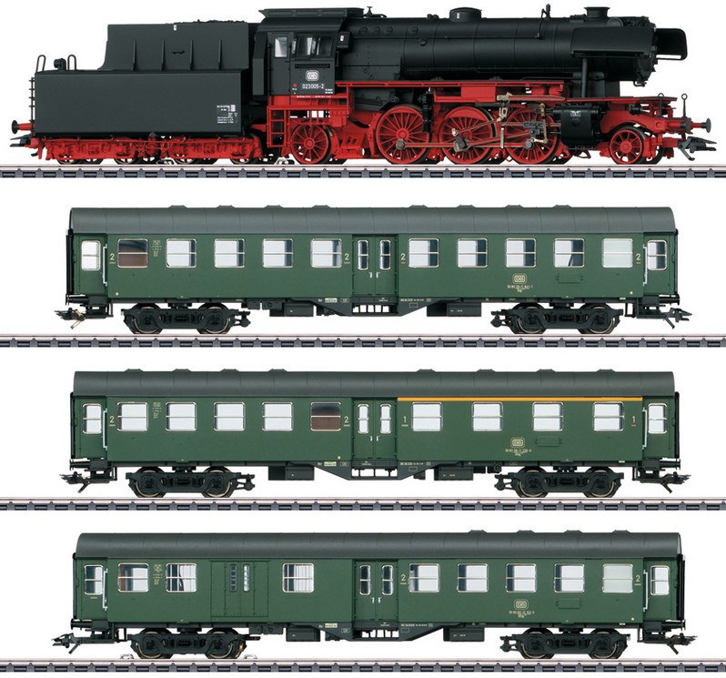 Märklin 26503 H0 - Passagierstrein BR 023 met 3 Umbauwagens 4-delige ...