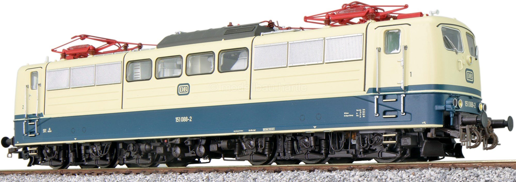 ESU 31036 H0 - E-Lok, H0, BR 151, 151 088 DB, Ozeanblau/beige, Ep IV, LokSound, Pantograph, DC ...