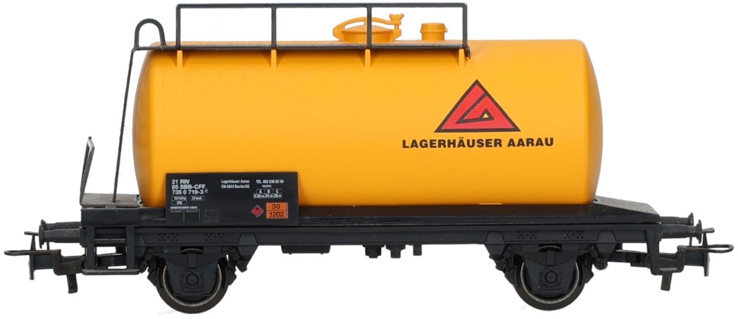 "Märklin 4441.916 H0 - Ketelwagon ''Lagerhäuser Aarau SBB";Ketelwagon ''Lagerhäuser Aarau SBB ...