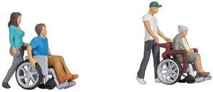 Noch 45552 TT - Rolstoel begeleiding (4 figuren) ETS Modelspoor