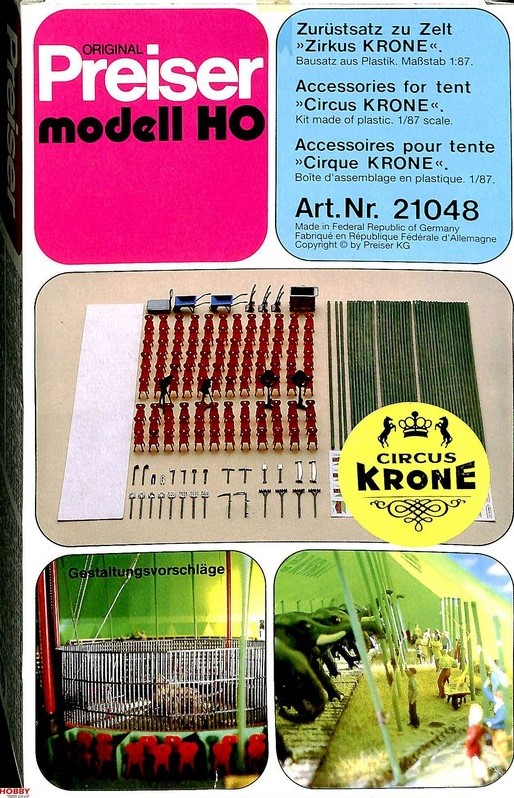 Preiser 21048 H0 - Tent Accessoire Set "Circus Krone" ETS Modelspoor